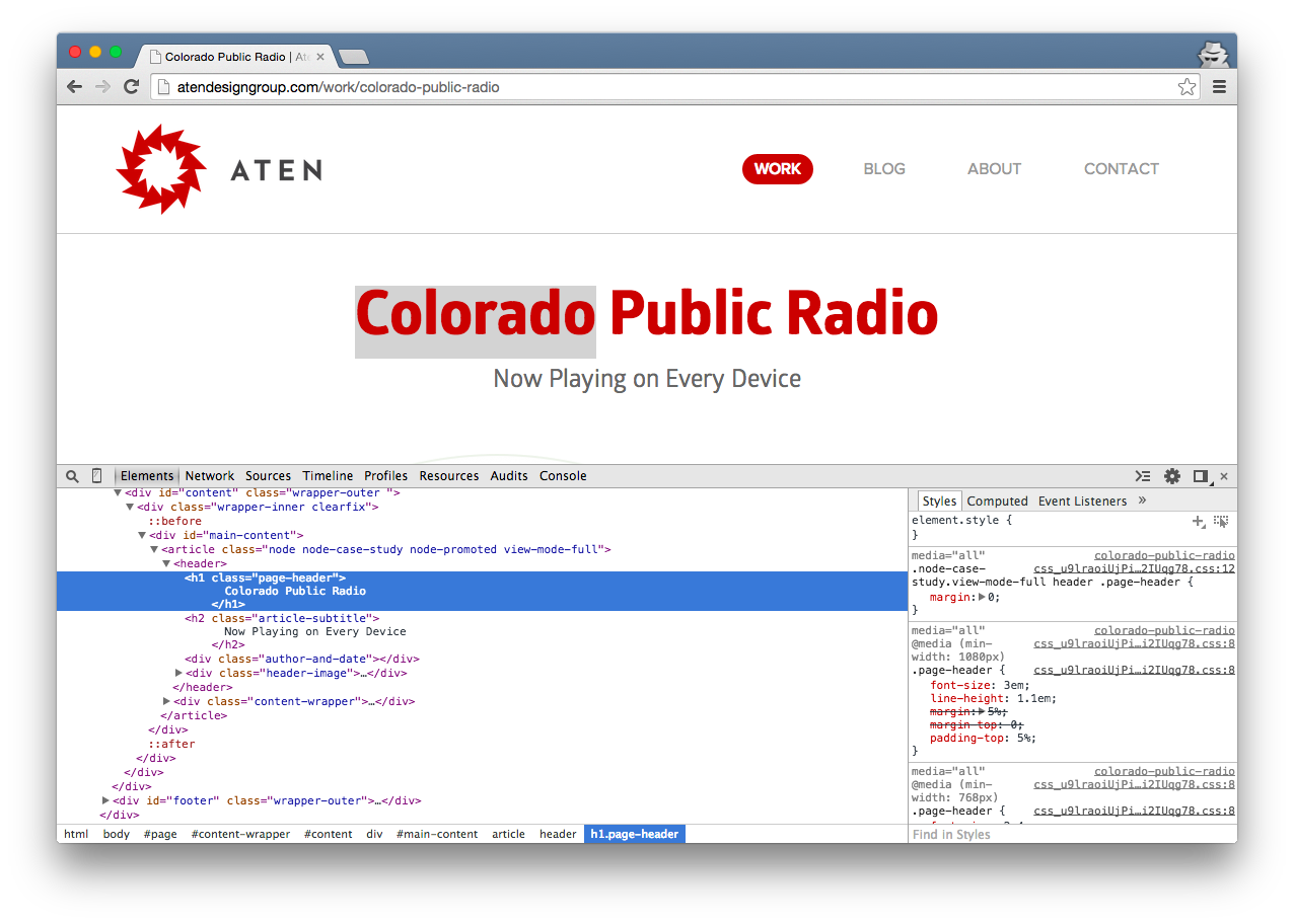 How To Determine Which Css Is Styling An Element Aten Design Group